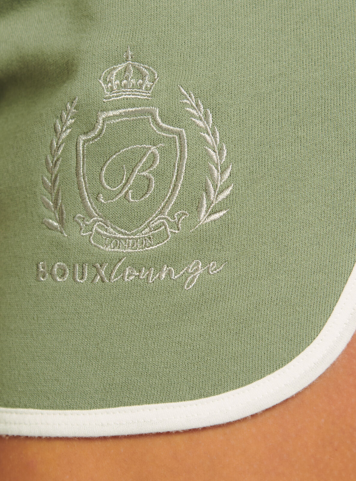 Boux lounge sweat runner shorts | Khaki | Boux Avenue UK