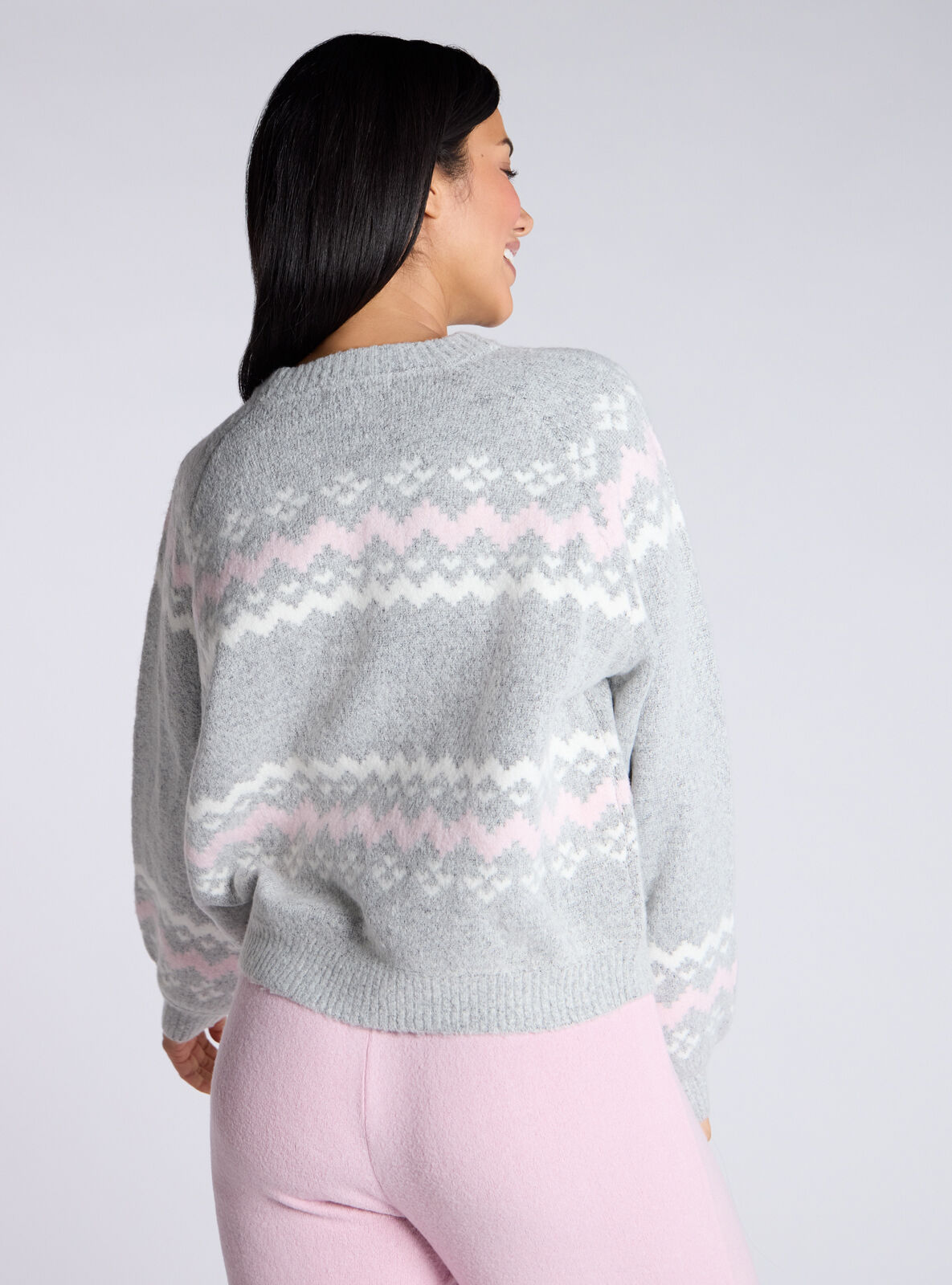 Reindeer knitted jumper | Grey Mix | Boux Avenue UK